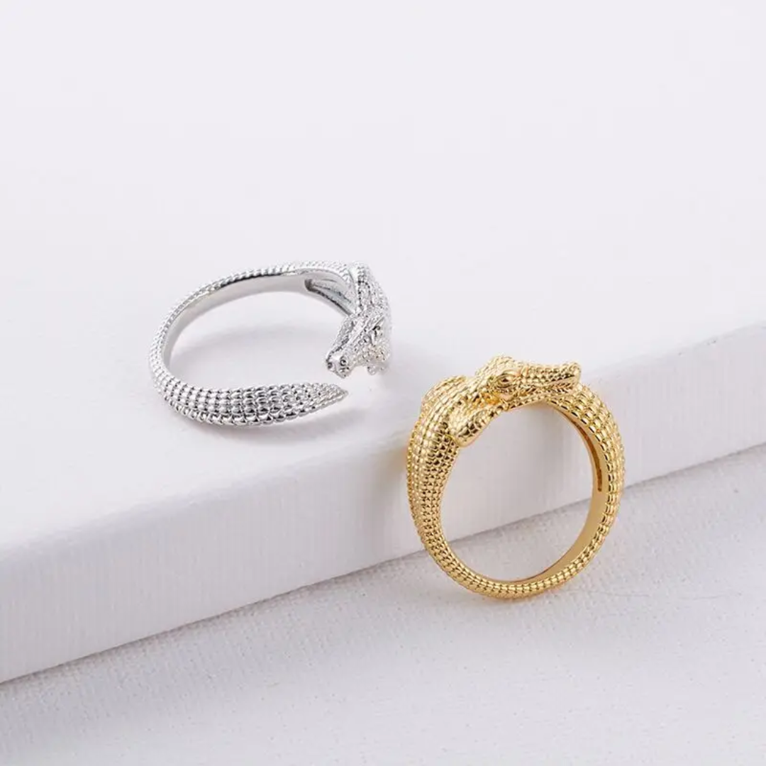 Egyptian Ring "Crystal Sobek" (Steel) | Egyptian History