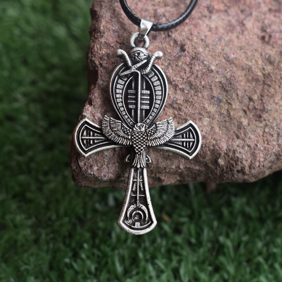 Egyptian Necklace "Silver Ankh" (Steel) | Egyptian History