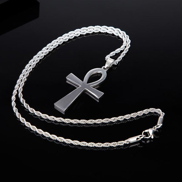 Egyptian Necklace "White Gold Ankh" | Egyptian History