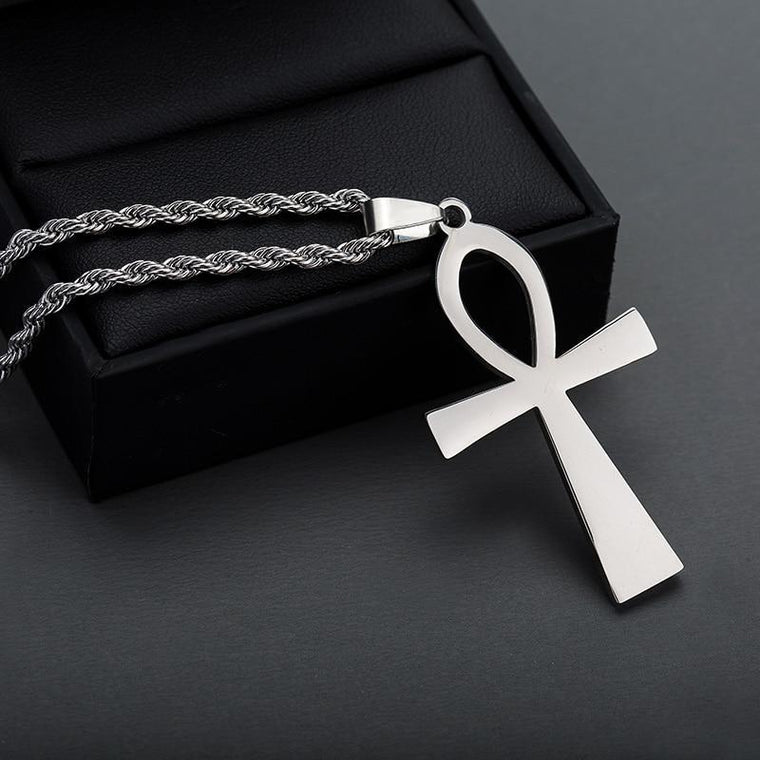 Egyptian Necklace "White Gold Ankh" | Egyptian History
